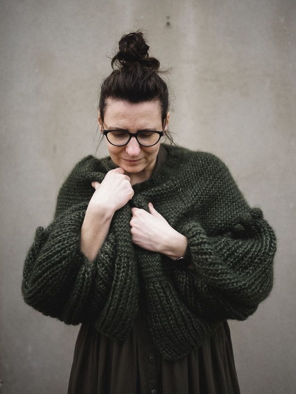 Knitting pattern for Grey sheep bobble jacket