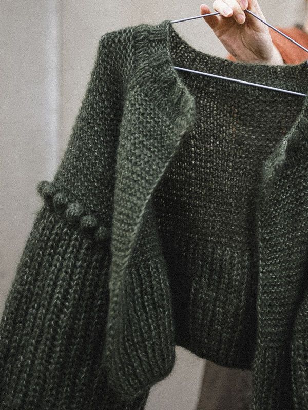 Knitting pattern for Grey sheep bobble jacket