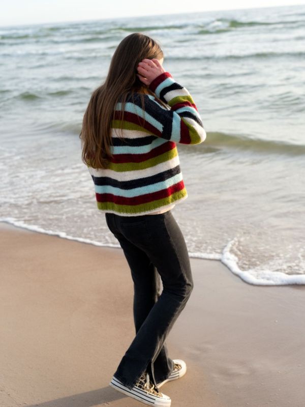 Knitting pattern for the Striped Muse sweater