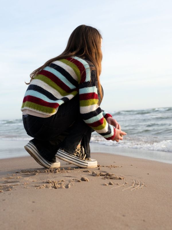 Knitting pattern for the Striped Muse sweater