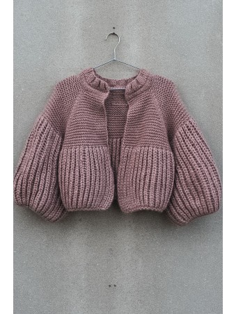 Pink Sheep Cardigan Knitting Pattern – Short, Balloon Sleeves ...