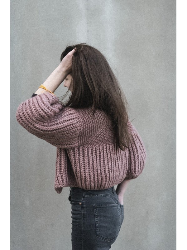 Pink Sheep Cardigan Knitting Pattern – Short, Balloon Sleeves ...