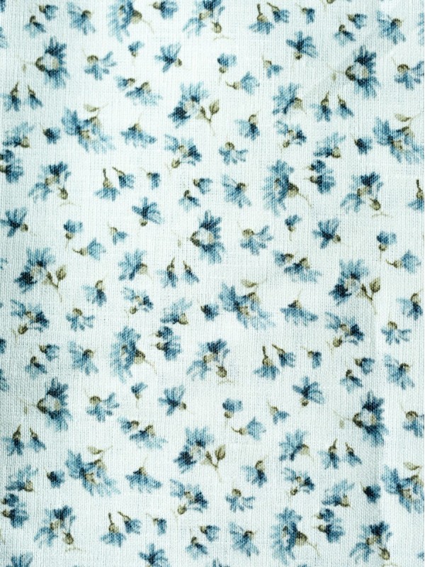 Lining with blue flowers