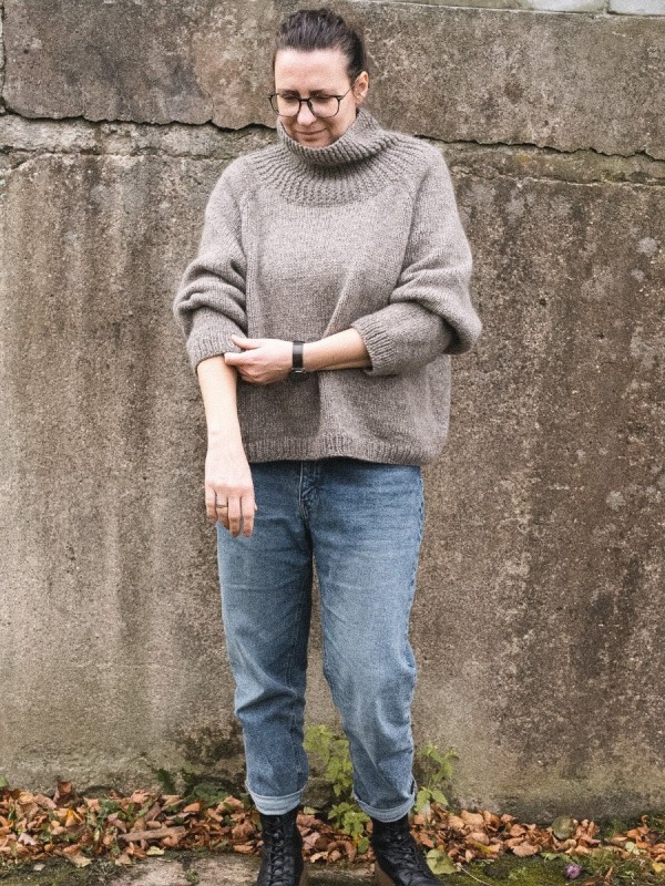 MO Sweater Knitting Pattern – Hip-Length, Oversized with Big Neck ...